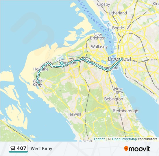 407 Route: Schedules, Stops & Maps - West Kirby