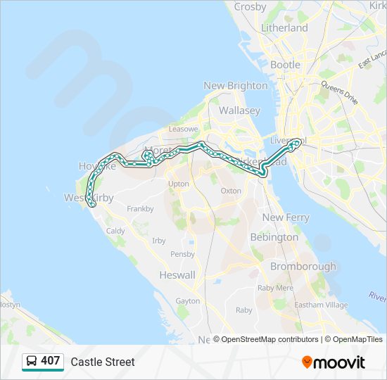 407 Route: Schedules, Stops & Maps - Castle Street (Updated)