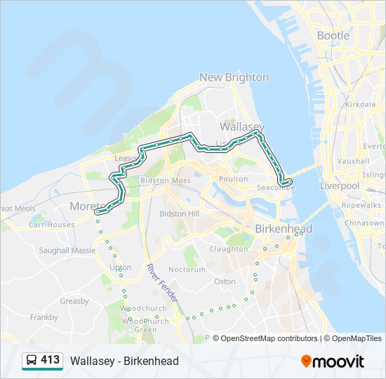 413 Route: Schedules, Stops & Maps - Seacombe (Updated)