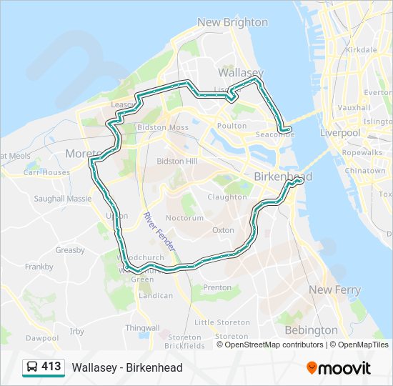 413 Route: Schedules, Stops & Maps - Woodside Bus Station (Updated)