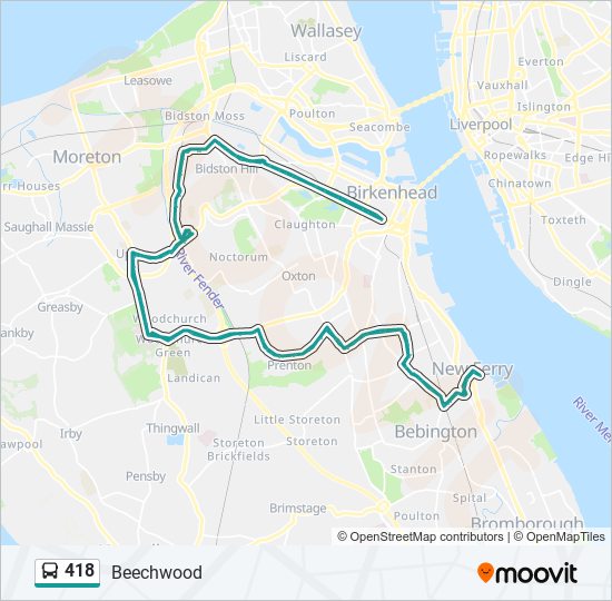 418 Route: Schedules, Stops & Maps - Beechwood (Updated)