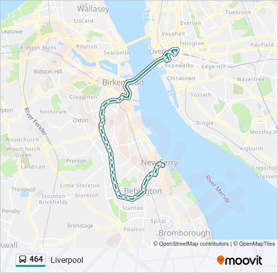 464 Route: Schedules, Stops & Maps - Liverpool (Updated)