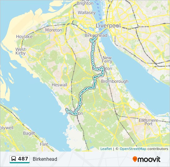 487 Route: Schedules, Stops & Maps - Birkenhead