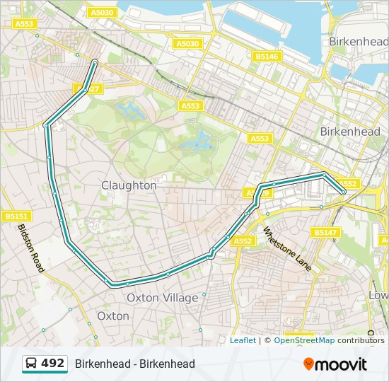492 Route: Schedules, Stops & Maps - Birkenhead