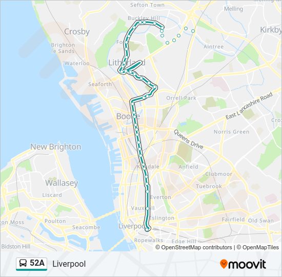 52a Route: Schedules, Stops & Maps - Liverpool (Updated)