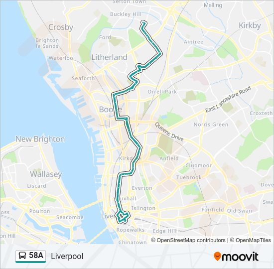 58a Route: Schedules, Stops & Maps - Liverpool (Updated)