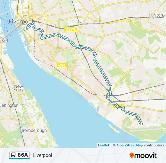 86A Route: Schedules, Stops & Maps - Liverpool