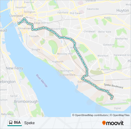86a Route: Schedules, Stops & Maps - Speke (Updated)