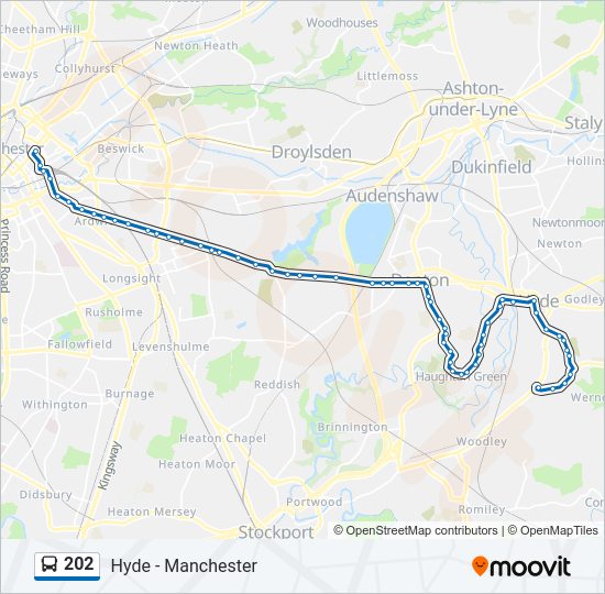 202 Route: Schedules, Stops & Maps - Manchester City Centre (Updated)