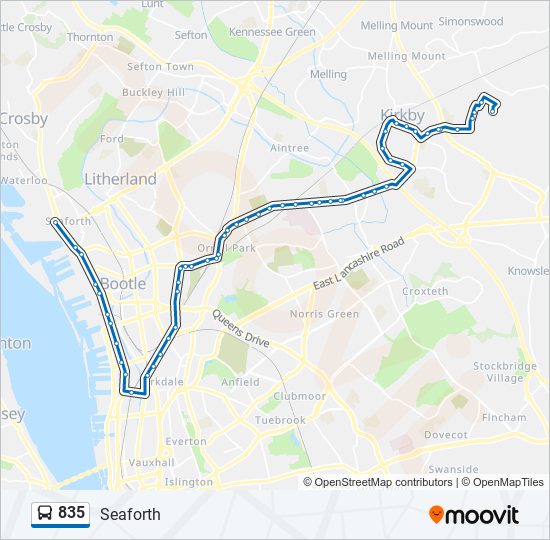 835 Route: Schedules, Stops & Maps - Seaforth (Updated)
