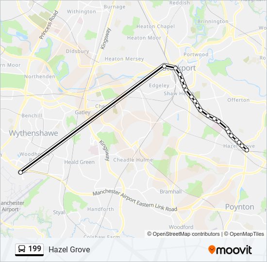 199 Route: Schedules, Stops & Maps - Hazel Grove (Updated)