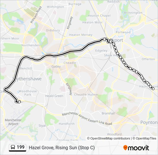 199 Route: Schedules, Stops & Maps - Hazel Grove, Rising Sun (Stop C ...