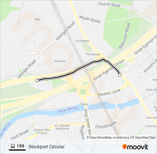 199 Route: Schedules, Stops & Maps - Stockport Circular (Updated)