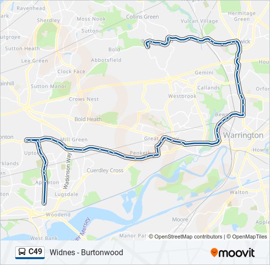 c49 Route: Schedules, Stops & Maps - Burtonwood (Updated)