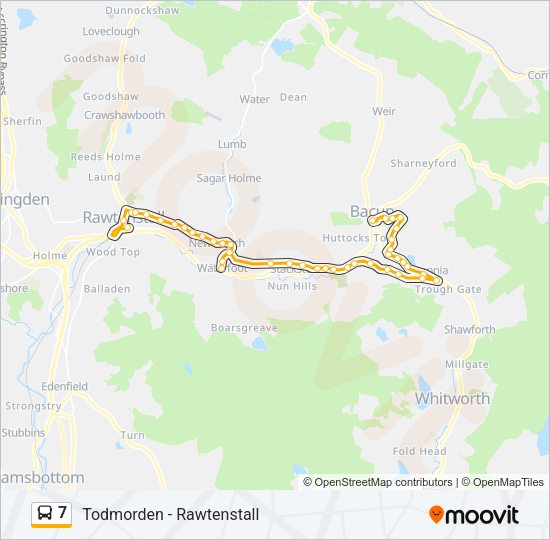 7 Route: Schedules, Stops & Maps - Bacup (Updated)