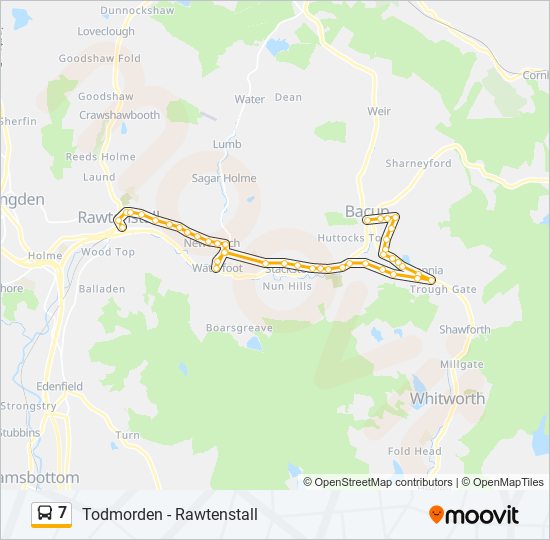 7 Route: Schedules, Stops & Maps - Bacup (Updated)