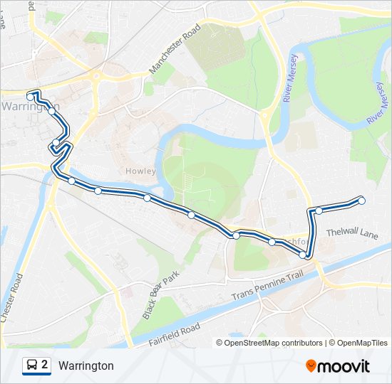 2 Route: Schedules, Stops & Maps - Warrington (Updated)