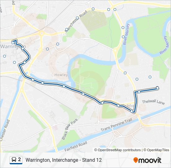 2 Route: Schedules, Stops & Maps - Warrington, Interchange - Stand 12 ...