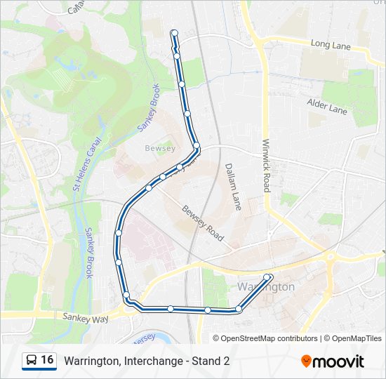 16 Route: Schedules, Stops & Maps - Warrington, Interchange - Stand 2 ...