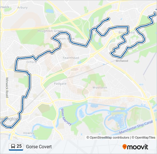 25 Route: Schedules, Stops & Maps - Gorse Covert (Updated)