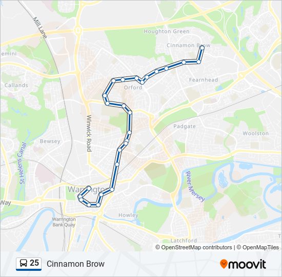 25 Route: Schedules, Stops & Maps - Cinnamon Brow (Updated)
