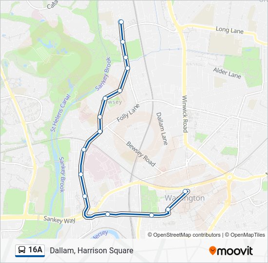 16a Route: Schedules, Stops & Maps - Dallam, Harrison Square (Updated)