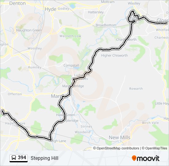 394 Route: Schedules, Stops & Maps - Stepping Hill (Updated)