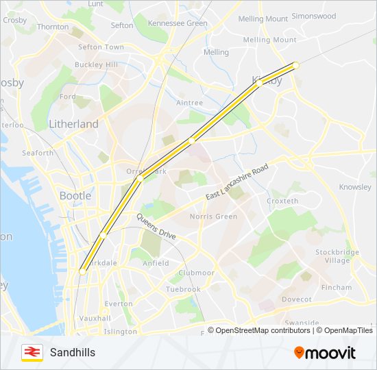 merseyrail Route: Schedules, Stops & Maps - Sandhills (Updated)