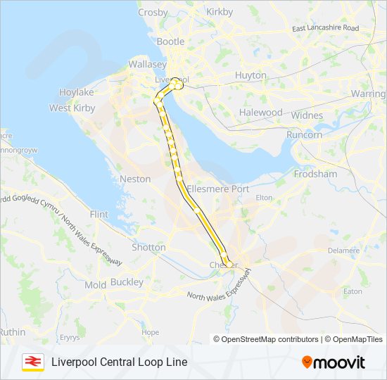 merseyrail Route: Schedules, Stops & Maps - Liverpool Central Loop Line ...