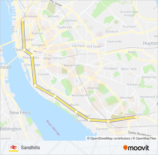 merseyrail Route: Schedules, Stops & Maps - Sandhills (Updated)