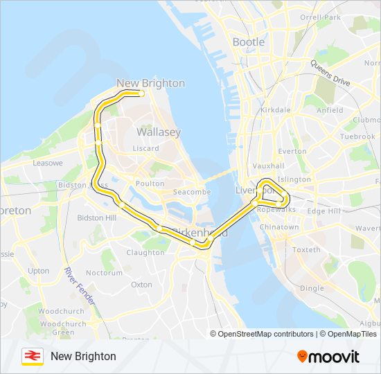 merseyrail Route: Schedules, Stops & Maps - New Brighton (Updated)