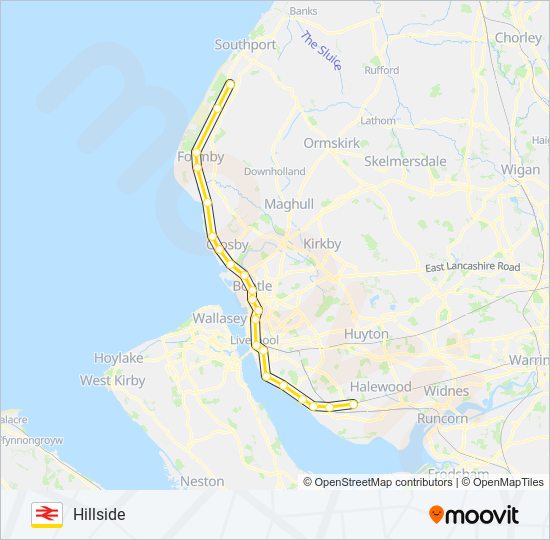merseyrail Route: Schedules, Stops & Maps - Hillside (Updated)