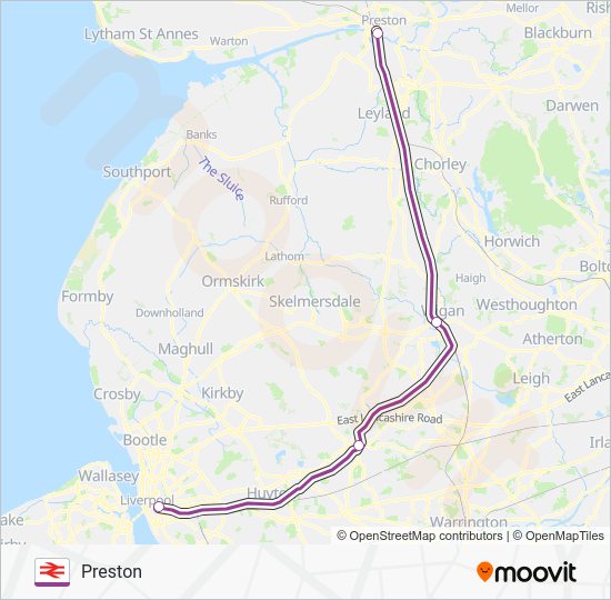 TRANSPENNINE EXPRESS Route: Schedules, Stops & Maps - Preston (Updated)