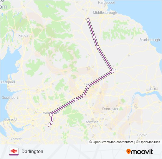 transpennine express Route: Schedules, Stops & Maps - Darlington (Updated)