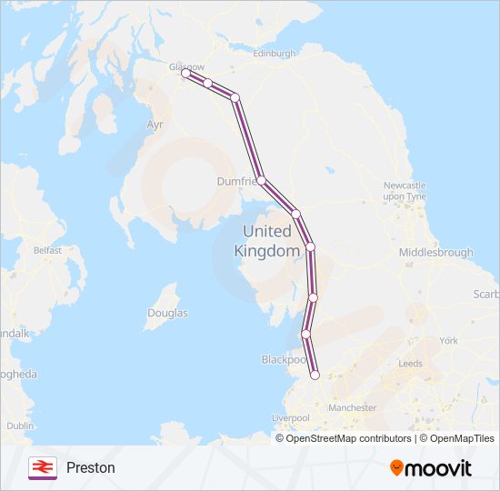 transpennine express Route: Schedules, Stops & Maps - Preston (Updated)