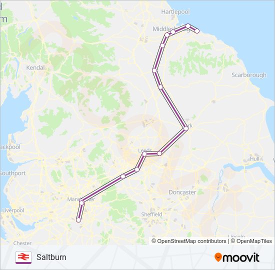 transpennine express Route: Schedules, Stops & Maps - Saltburn (Updated)