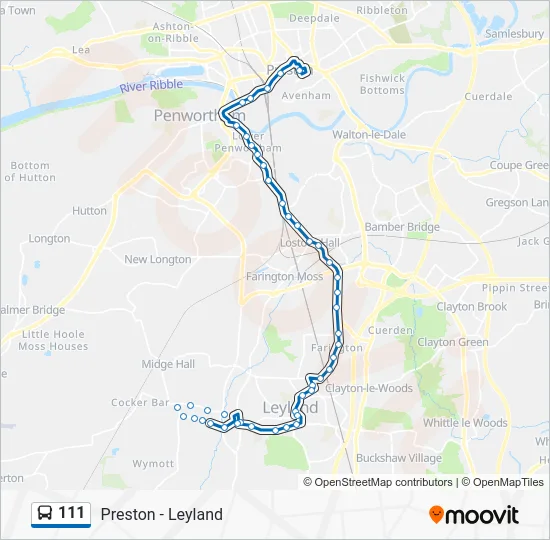 111 Route: Schedules, Stops & Maps - Preston Bus Stn 24 (Updated)