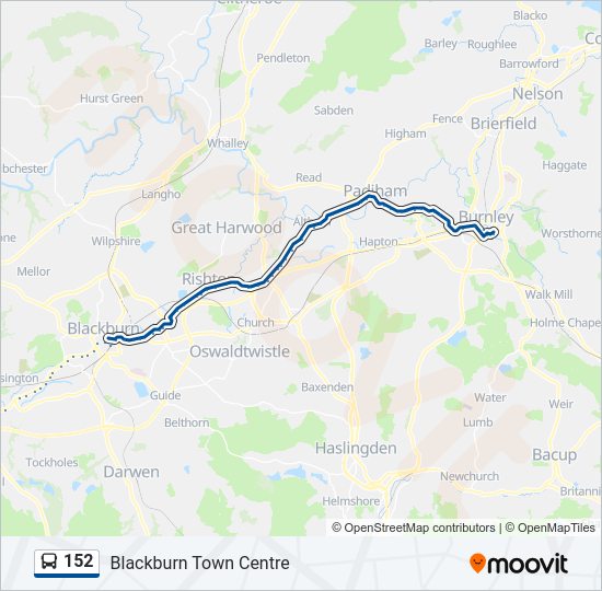152 Route: Schedules, Stops & Maps - Blackburn Town Centre (Updated)