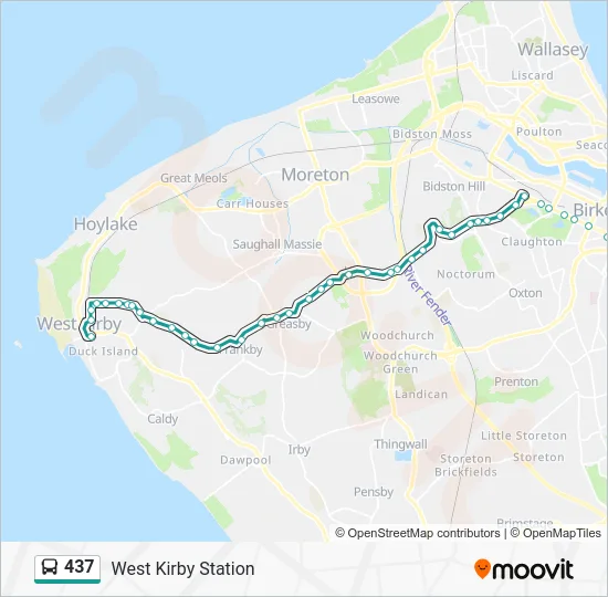437 Route: Schedules, Stops & Maps - West Kirby Station (Updated)