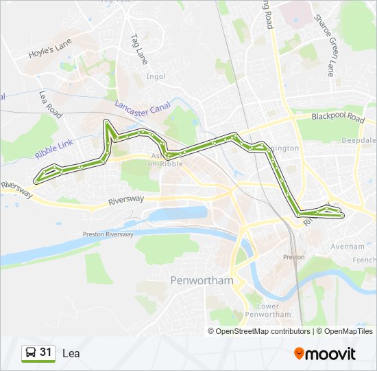 31 Route: Schedules, Stops & Maps - Lea (Updated)