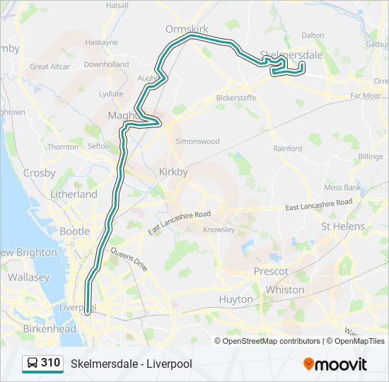 310 Route: Schedules, Stops & Maps - Liverpool (Updated)