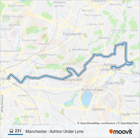 231 Route: Schedules, Stops & Maps - Piccadilly Gardens (Updated)