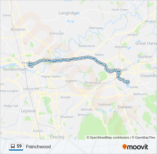 59 Route: Schedules, Stops & Maps - Frenchwood (Updated)
