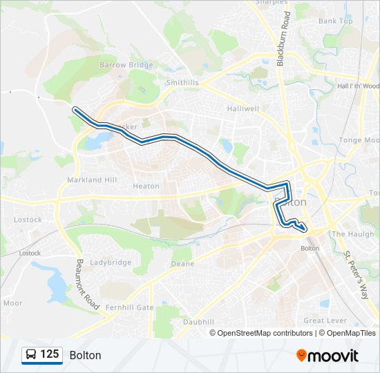125 Route: Schedules, Stops & Maps - Bolton (Updated)