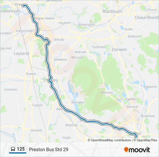 125 Route: Schedules, Stops & Maps - Preston Bus Std 29 (Updated)
