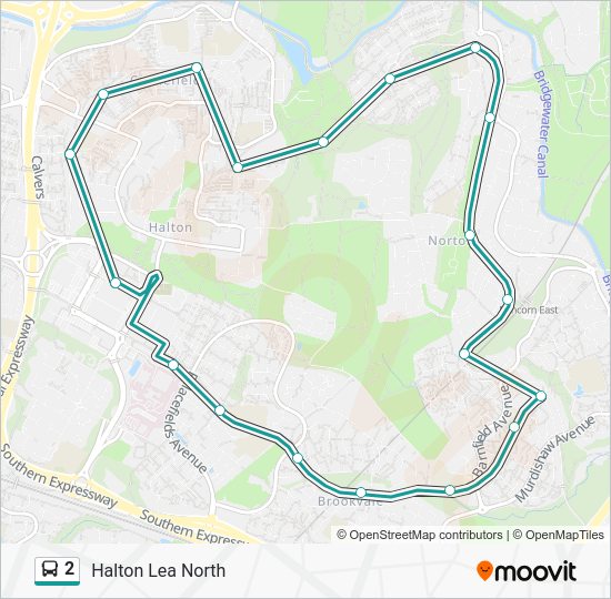 2 Route: Schedules, Stops & Maps - Halton Lea North (Updated)