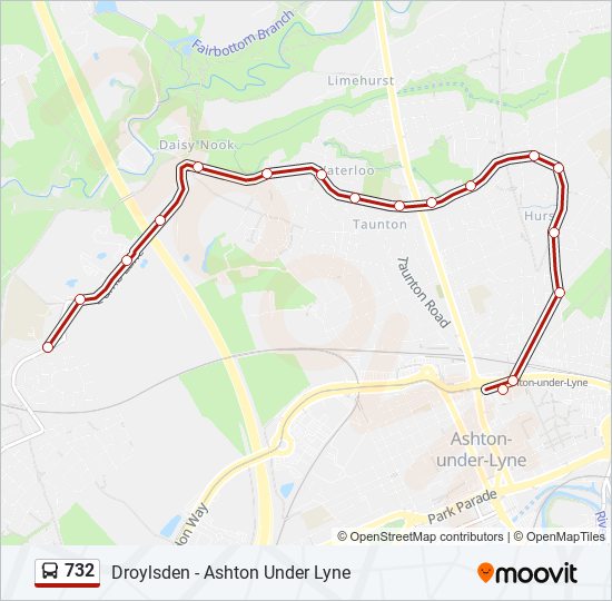 732 Route: Schedules, Stops & Maps - Ashton-Under-Lyne (Updated)