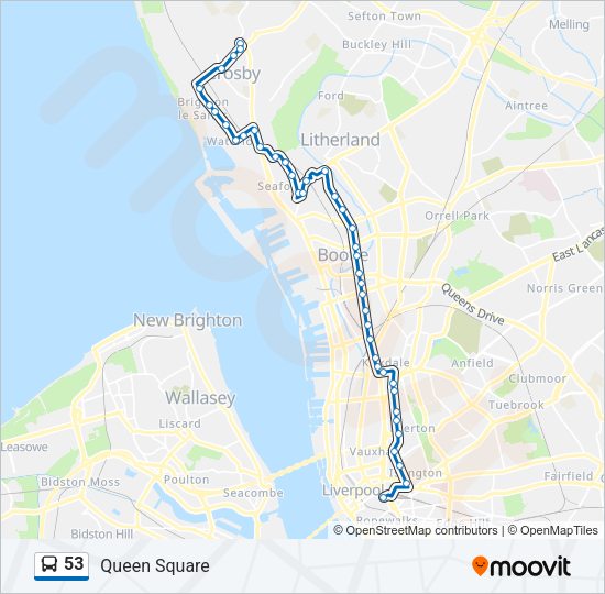 53 Route: Schedules, Stops & Maps - Queen Square (Updated)