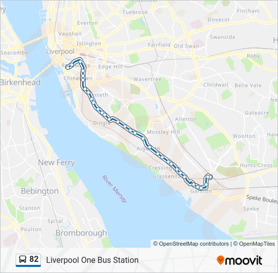 82 Route: Schedules, Stops & Maps - Liverpool One Bus Station (Updated)