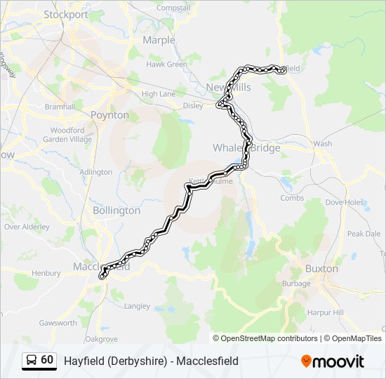 60 Route: Schedules, Stops & Maps - Macclesfield (Updated)